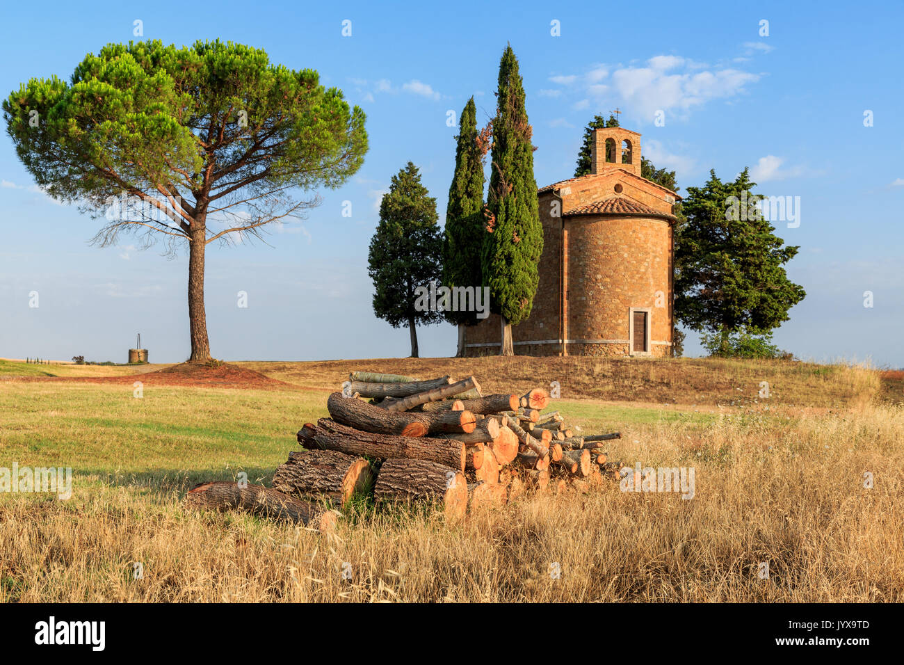 Chapel vitaleta cypress trees hi-res stock photography and images - Alamy