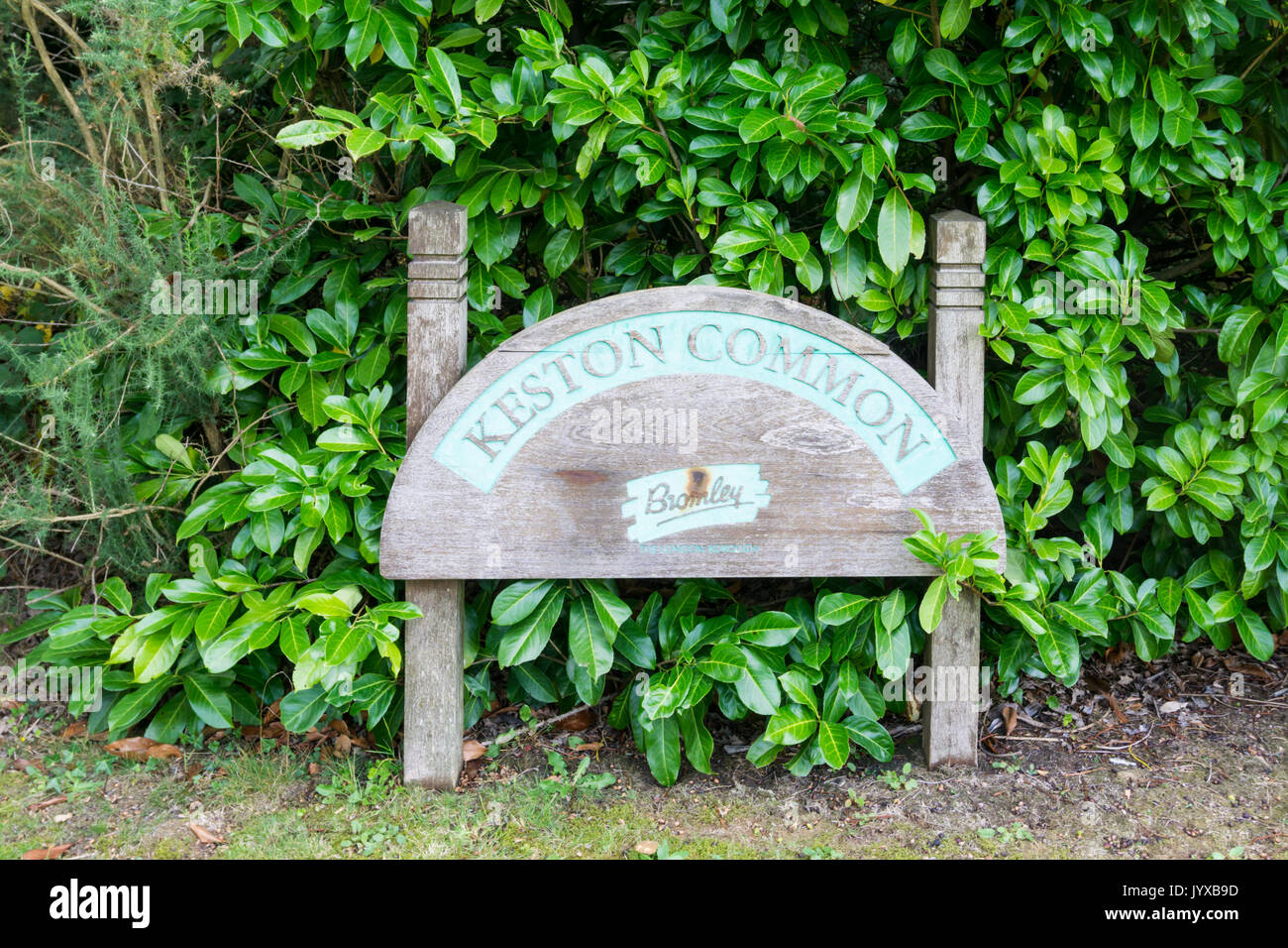 A sign for Keston Common in Bromley, South London Stock Photo - Alamy
