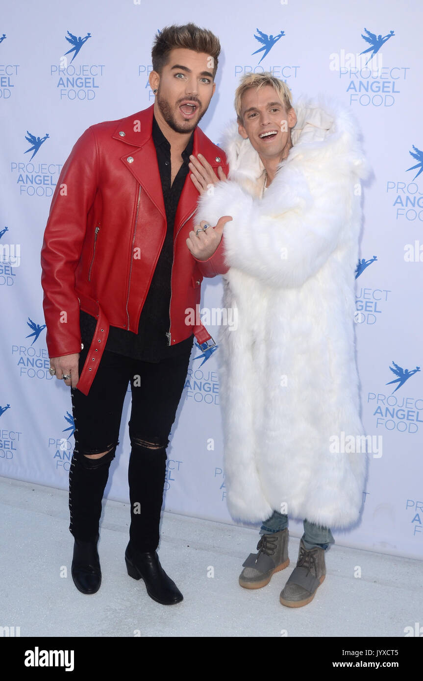 Los Angeles, Ca, USA. 19th Aug, 2017. Adam Lambert and Aaron Carter at ...