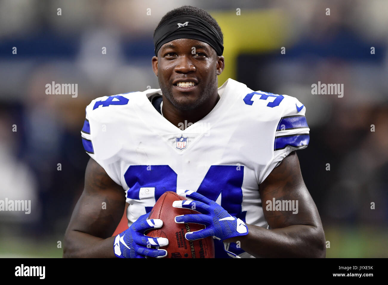 August 19, 2017: Dallas Cowboys running back Ronnie Hillman (34) prior ...