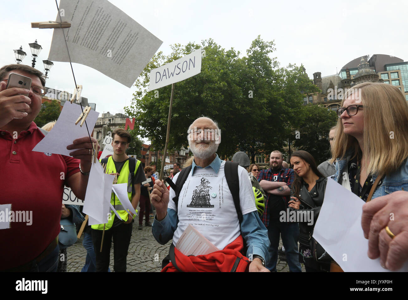 Manchester, UK. 20th Aug, 2017. A memorial marking the 198th ...