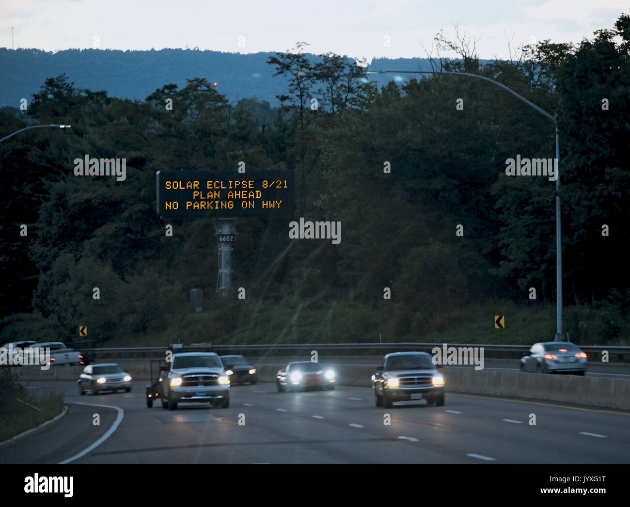 Solar eclipse traffic sign hi-res stock photography and images - Alamy