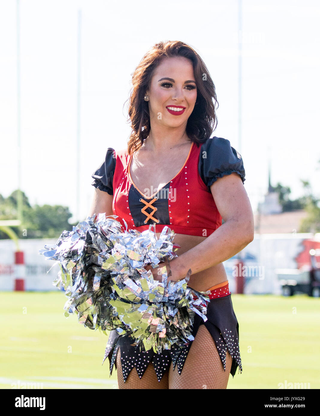 August 19, 2017 - Tampa Bay Buccaneer cheerleader before the start of ...