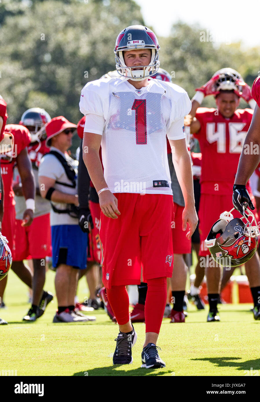 August 19, 2017 - Tampa Bay Buccaneers kicker Zach Hocker (1) during ...