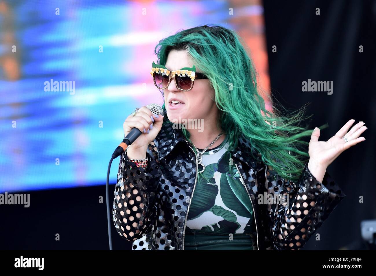 Phoebe Ryan on stage for 2017 Hot 100 Music Festival - SAT, Northwell ...