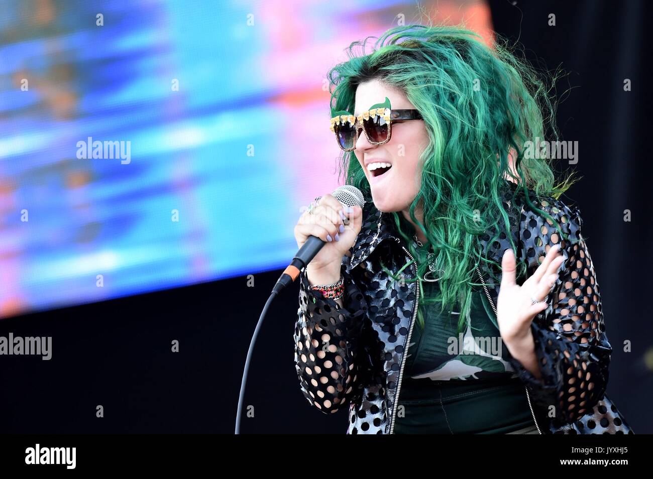 Phoebe Ryan on stage for 2017 Hot 100 Music Festival - SAT, Northwell ...