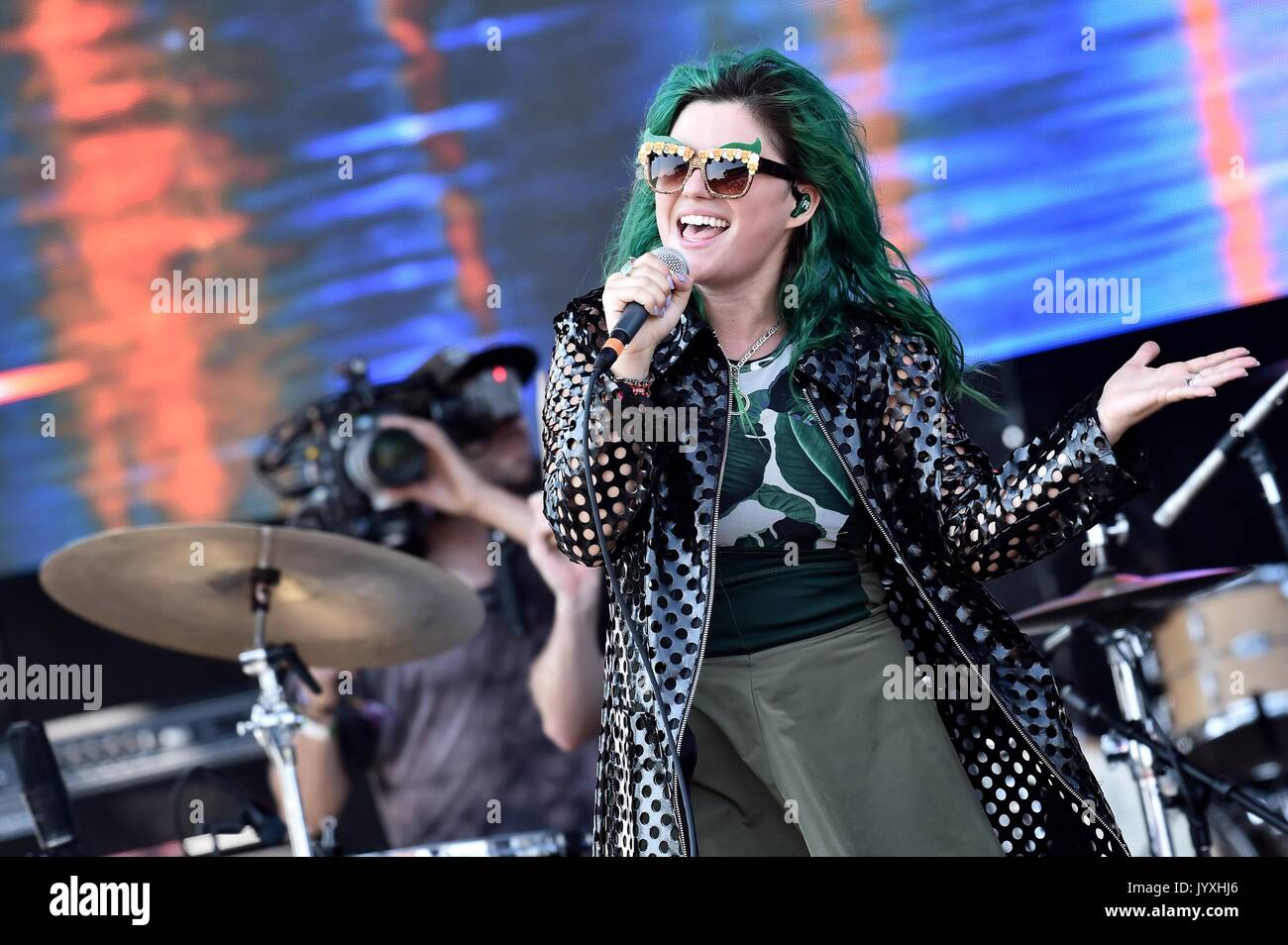 Phoebe Ryan on stage for 2017 Hot 100 Music Festival - SAT, Northwell ...