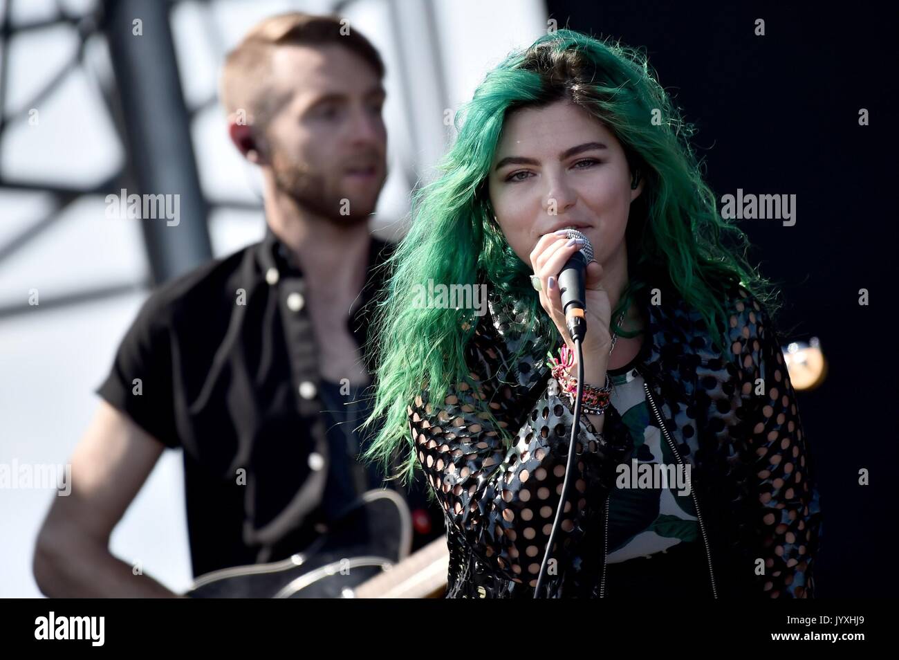 Phoebe Ryan on stage for 2017 Hot 100 Music Festival - SAT, Northwell ...
