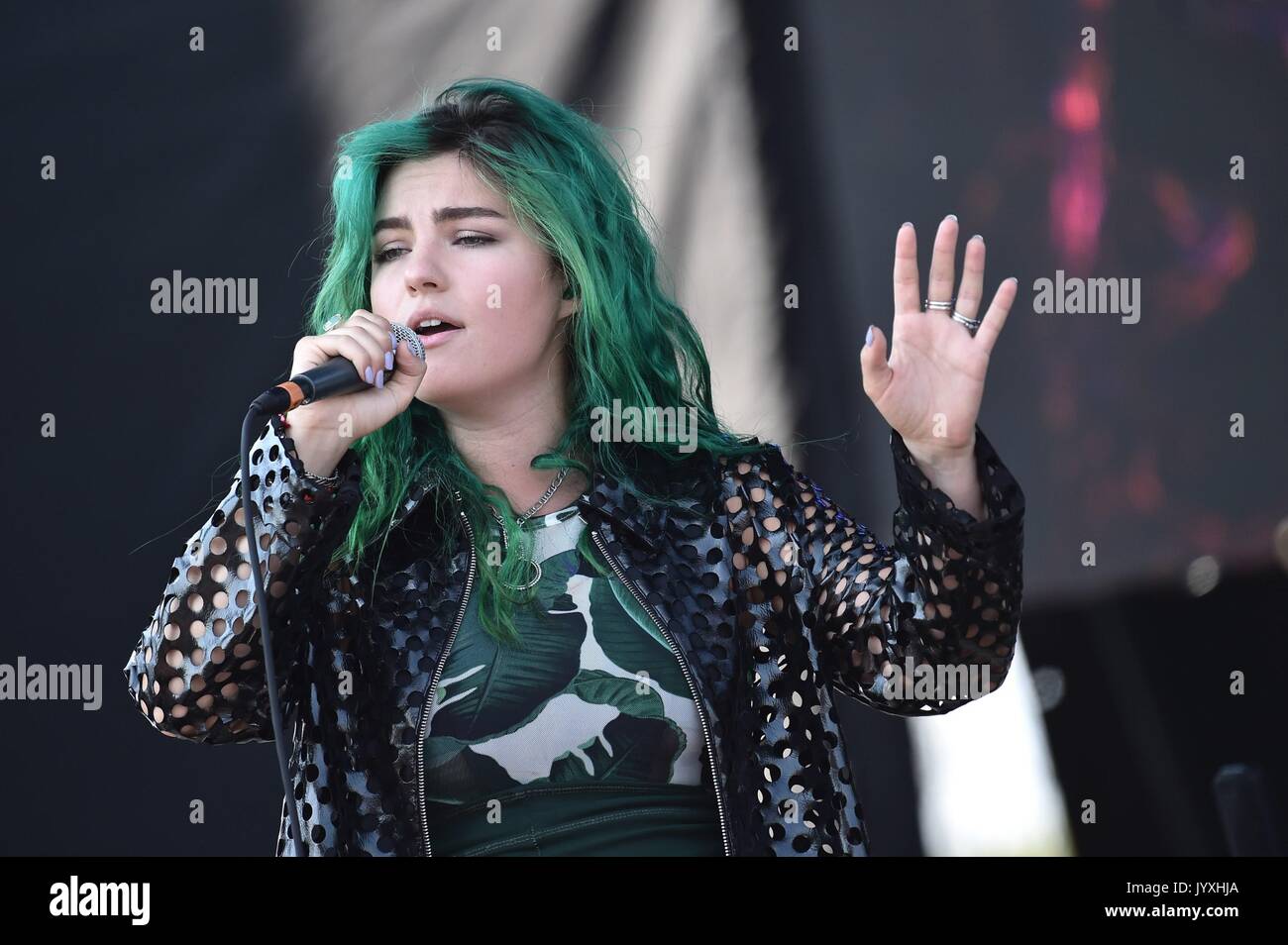 Phoebe Ryan on stage for 2017 Hot 100 Music Festival - SAT, Northwell ...