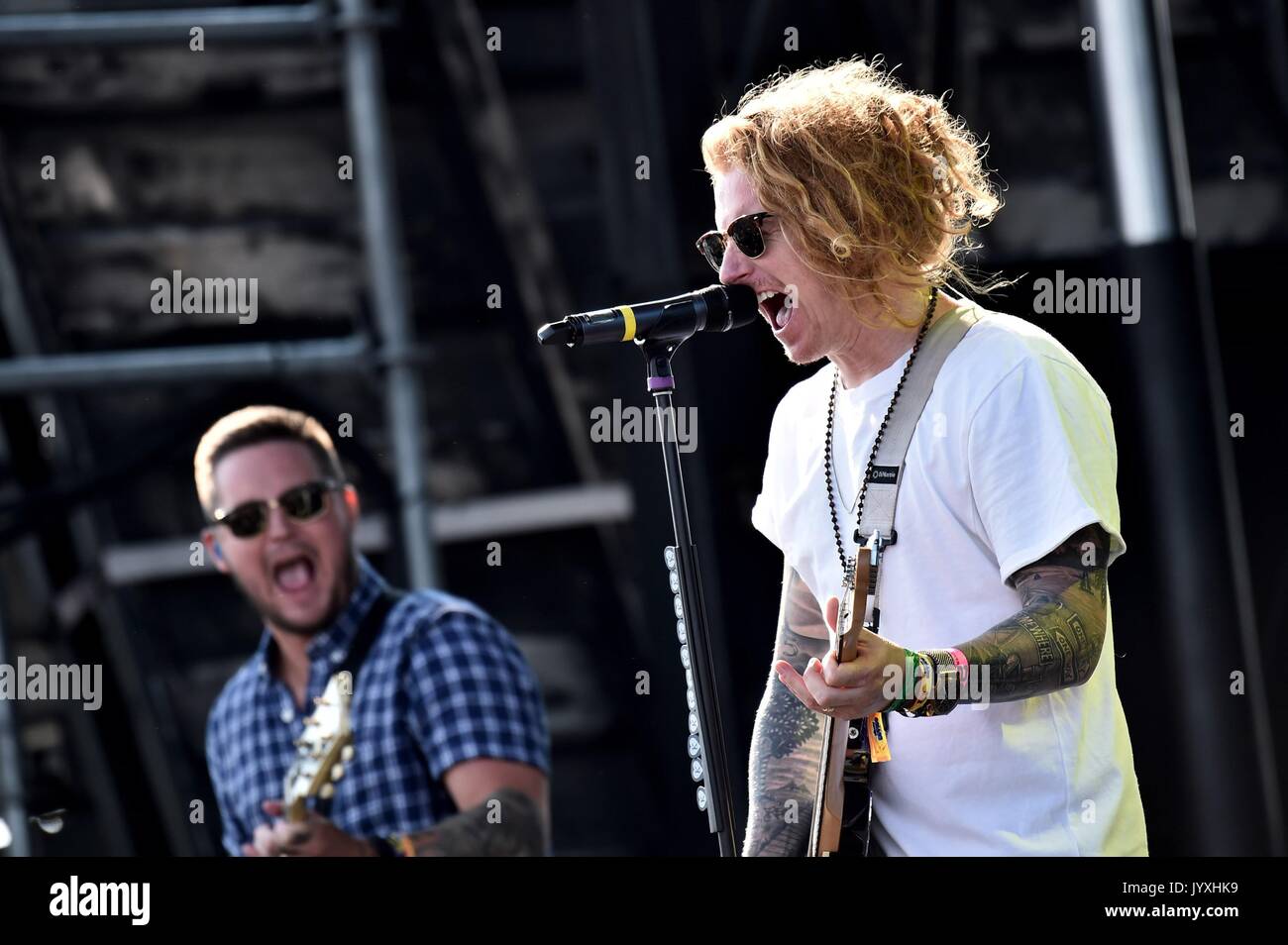 Travis Clark, We The Kings on stage for 2017 Hot 100 Music Festival ...