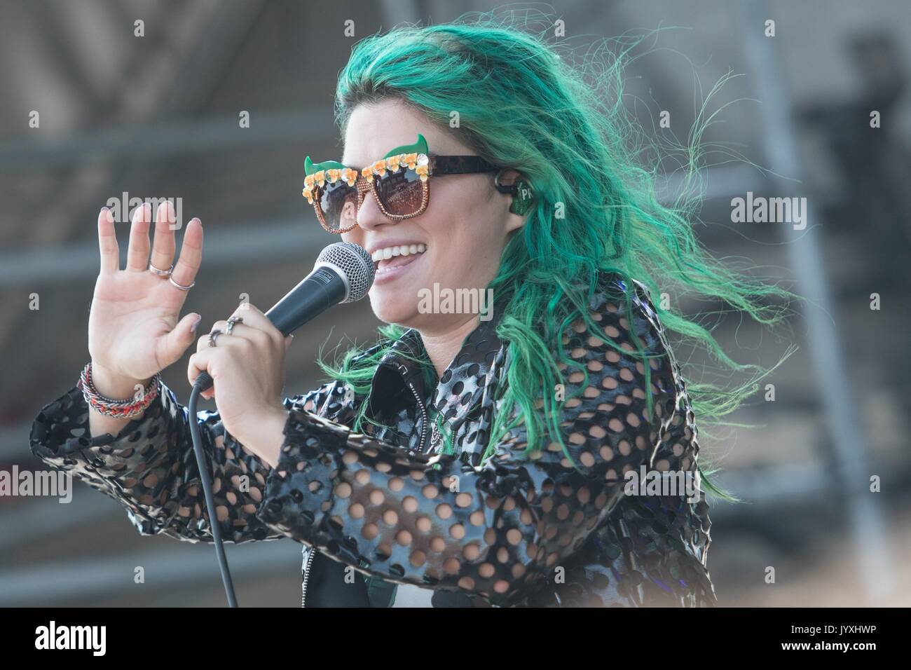 Wantagh, NY, USA. 19th Aug, 2017. Phoebe Ryan on stage for 2017 Hot 100 ...