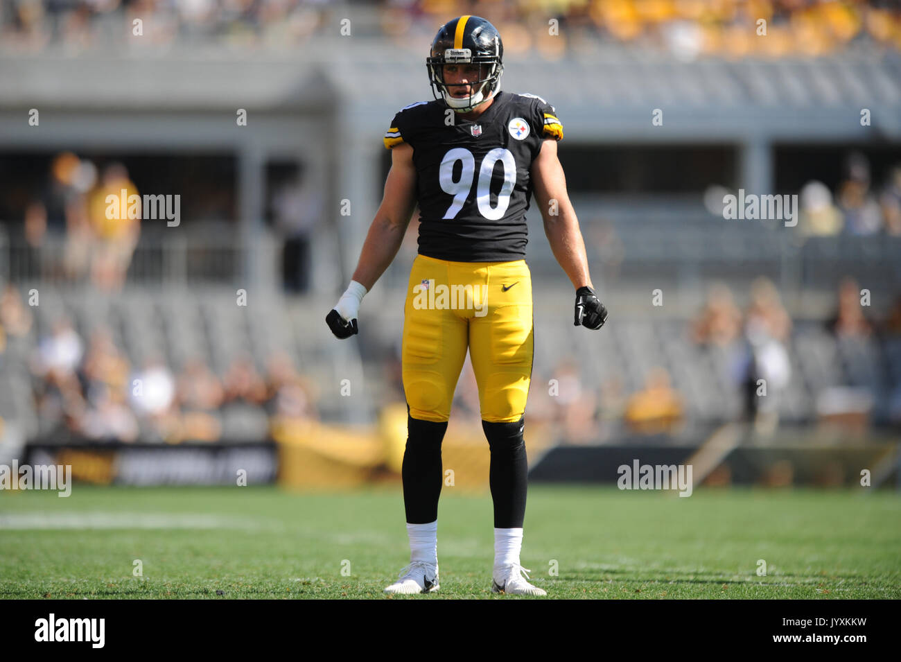 Pittsburgh, USA. 20th Aug, 2017. T.J.Watt #90 during the Atlanta ...