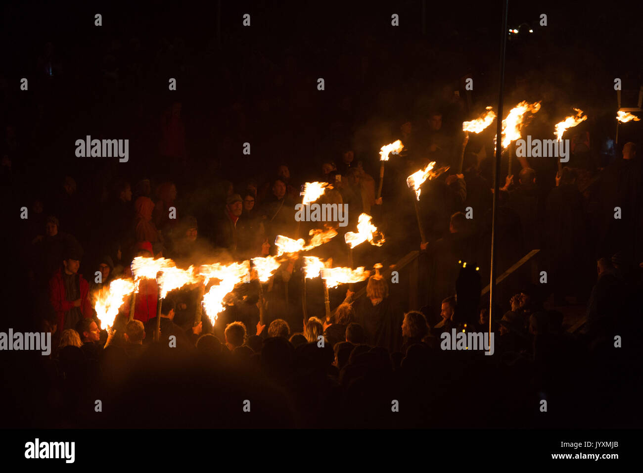 CEREMONY, PARADE OF TORCHES, GREEN MAN FESTIVAL: Ceremonial torches ...