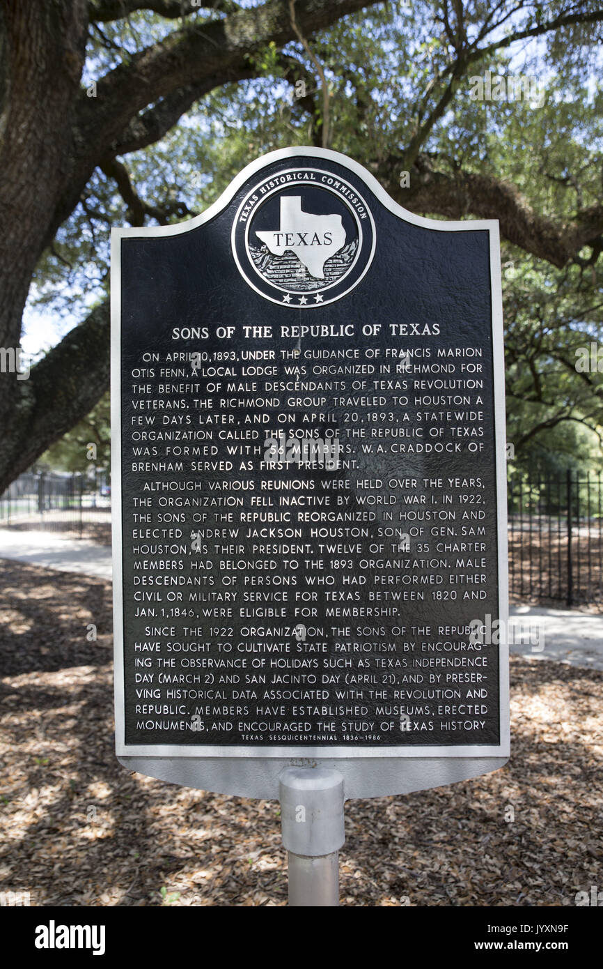 Texas Historical Marker Stock Photos & Texas Historical Marker Stock ...