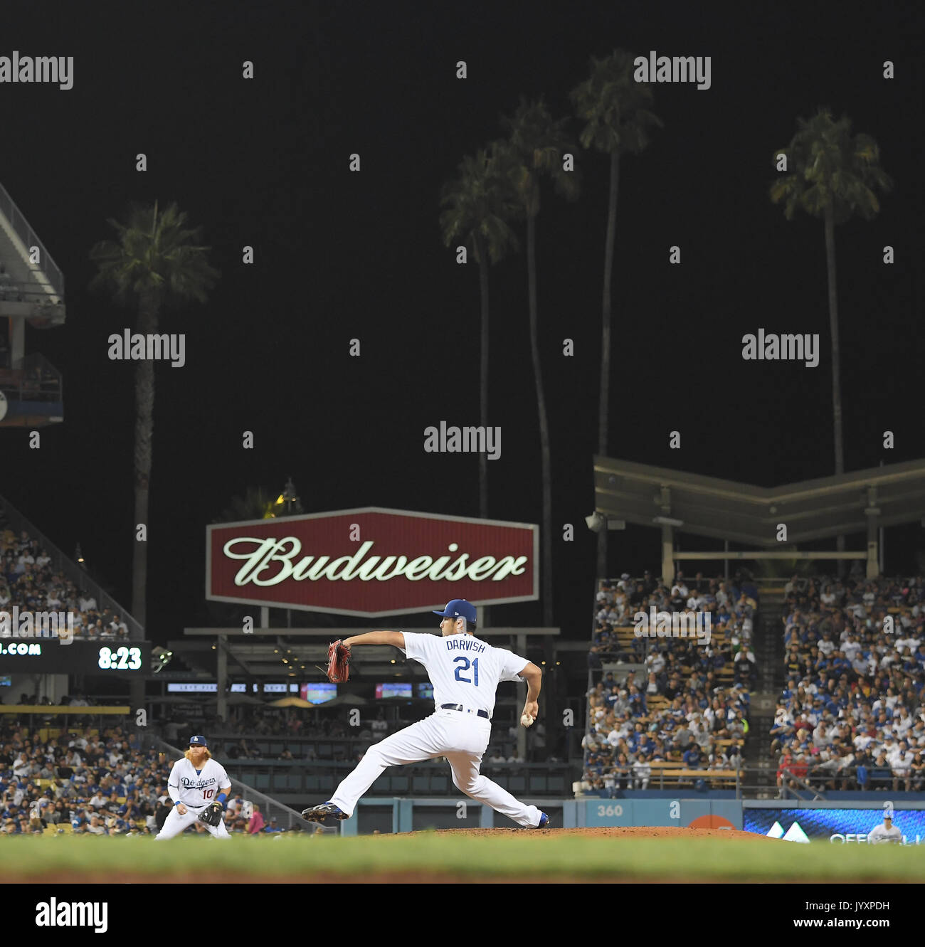 Los Angeles, California, USA. 16th Aug, 2017. Yu Darvish (Dodgers) MLB ...