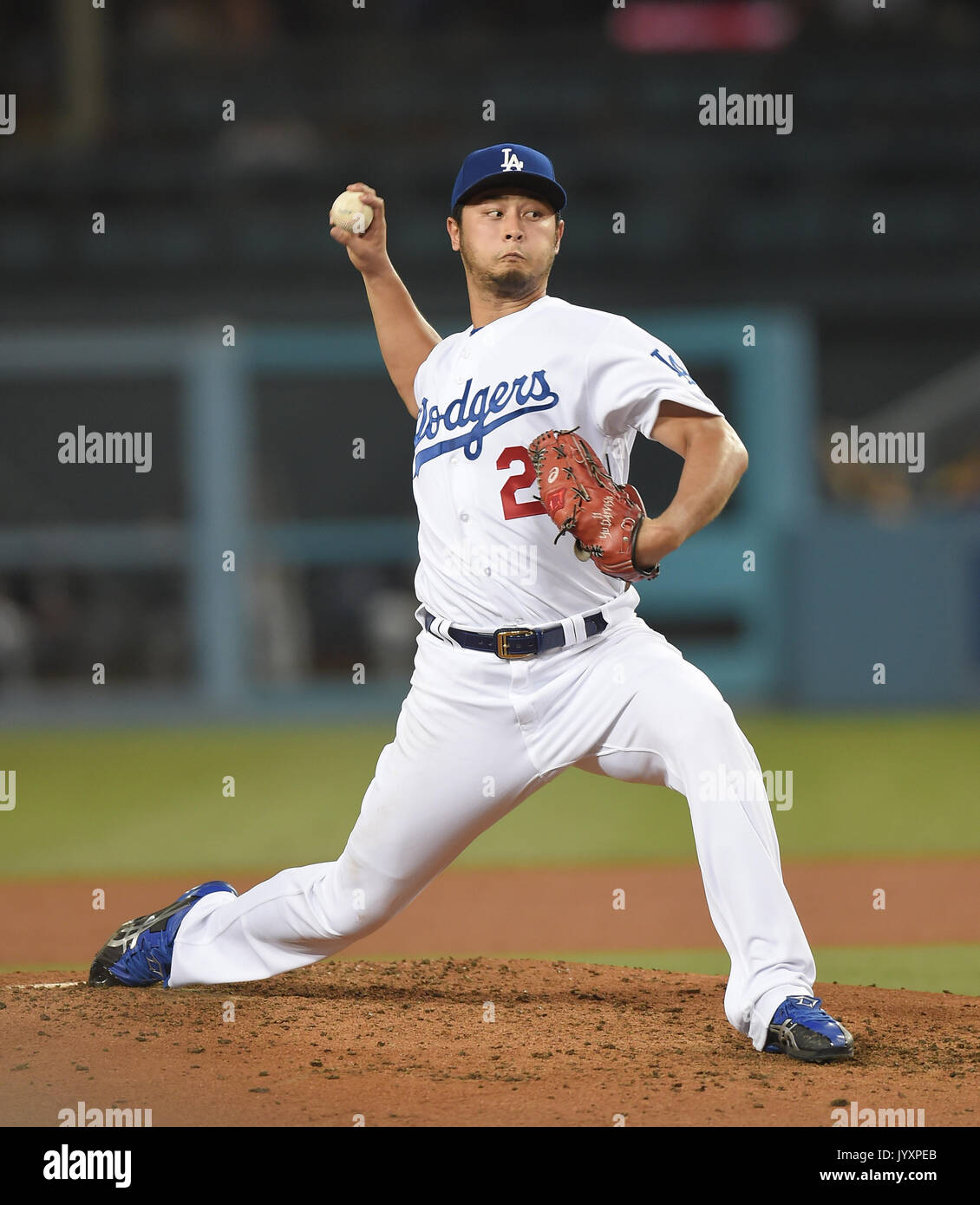 Los Angeles, California, USA. 16th Aug, 2017. Yu Darvish (Dodgers) MLB ...