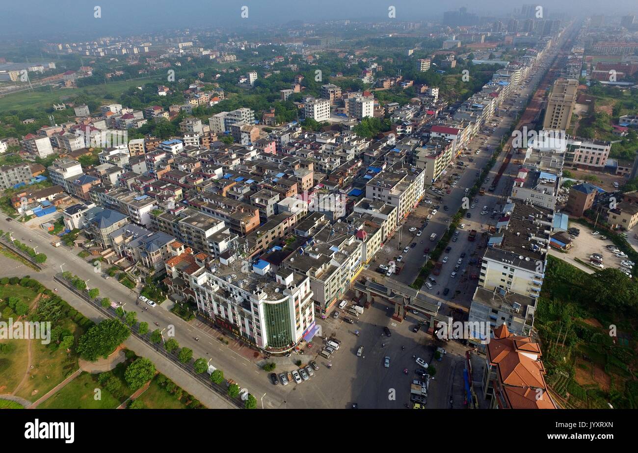 Nanchang. 30th July, 2017. Aerial photo taken on July 30, 2017 shows ...