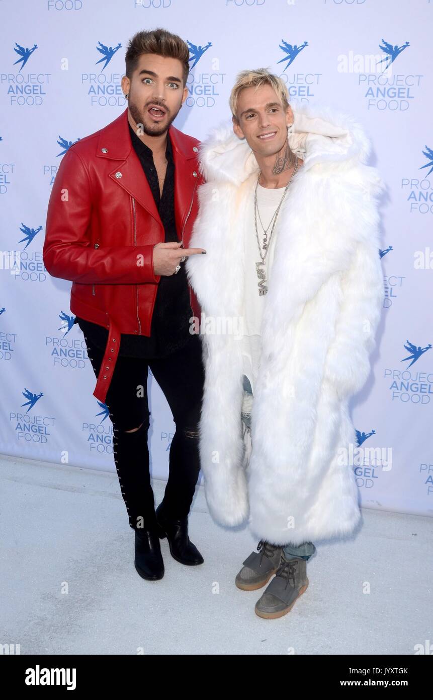 Aaron Carter, Adam Lambert at arrivals for Project Angelfood 2017 Angel ...
