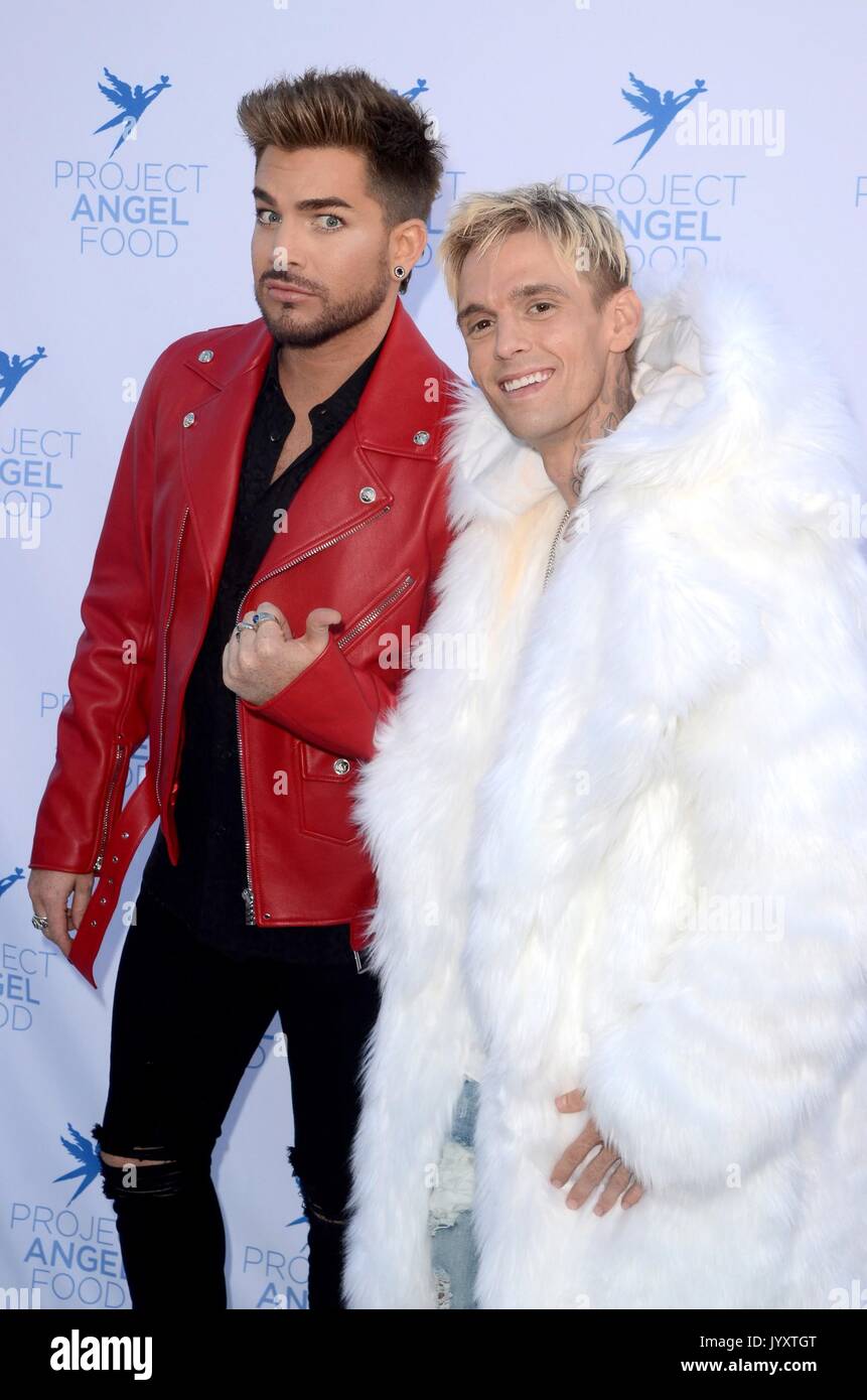 Aaron Carter, Adam Lambert at arrivals for Project Angelfood 2017 Angel ...