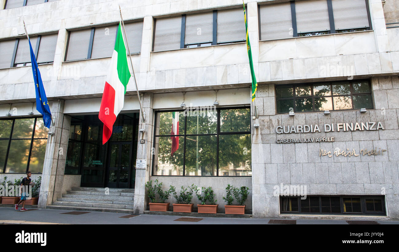Italian financial police - Guardia di Finanza headquarters in Milan ...