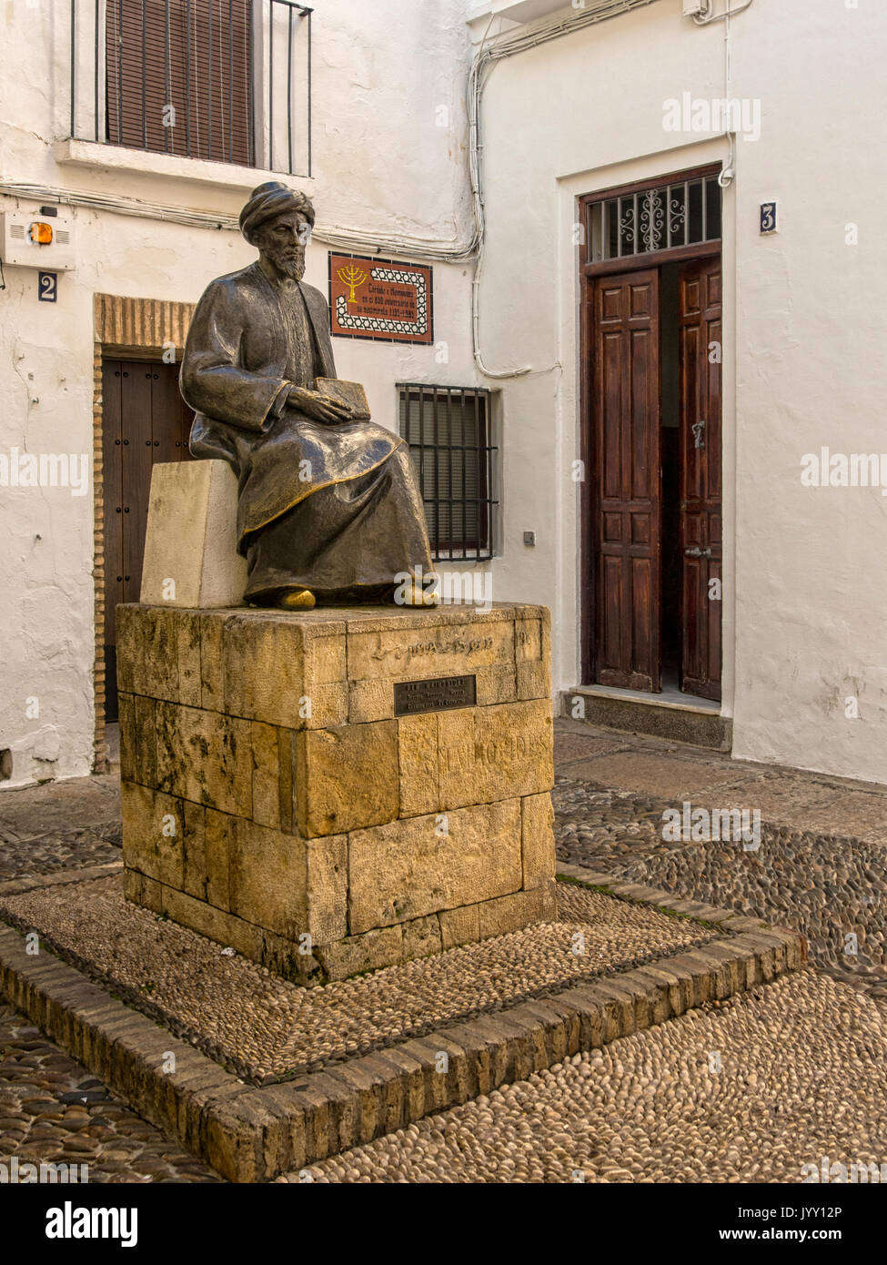 CORDOBA, SPAIN - MARCH 12, 2016: Statue of Jewish philosopher Ben ...