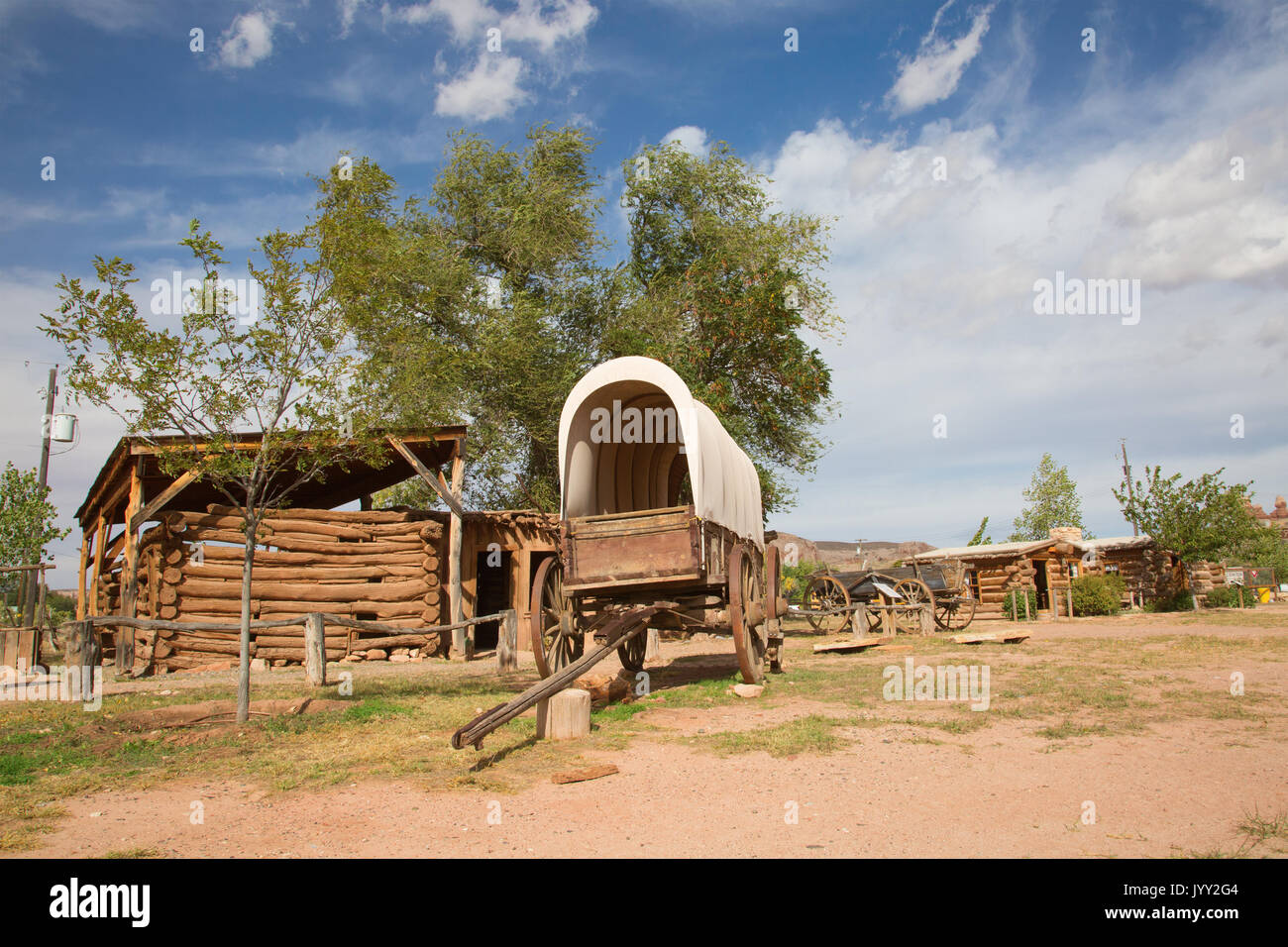 Historial outpost of the Wild West Pioneers on the border between ...