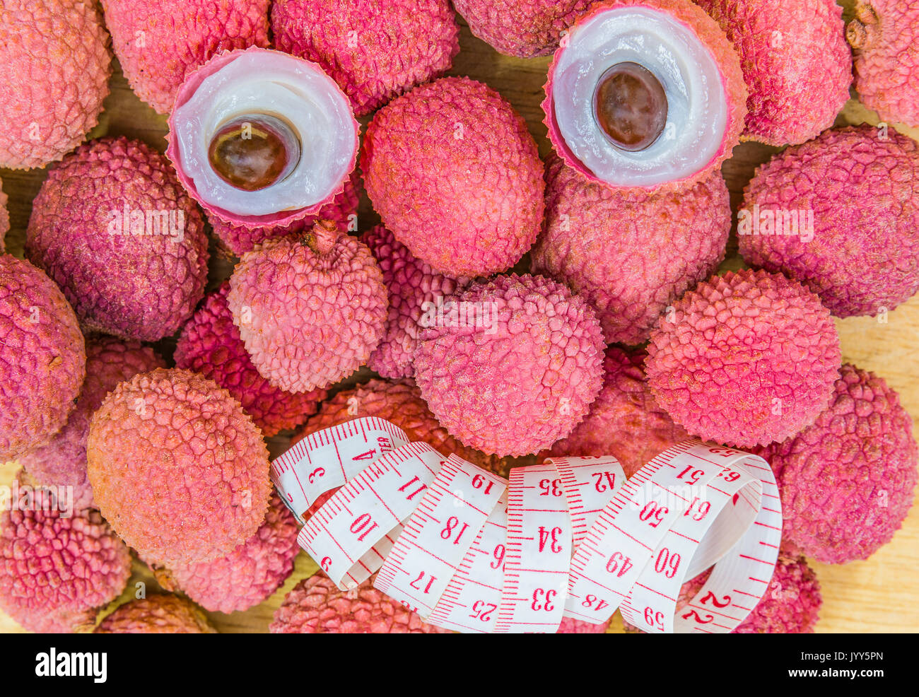 Lychee fruit, lychee or Chinese or Chinese plum. Lychees tropical Stock ...