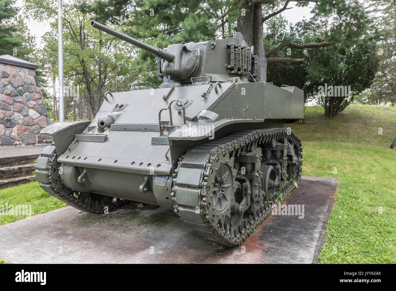 US M5A1 Stuart Light Tank Stock Photo - Alamy