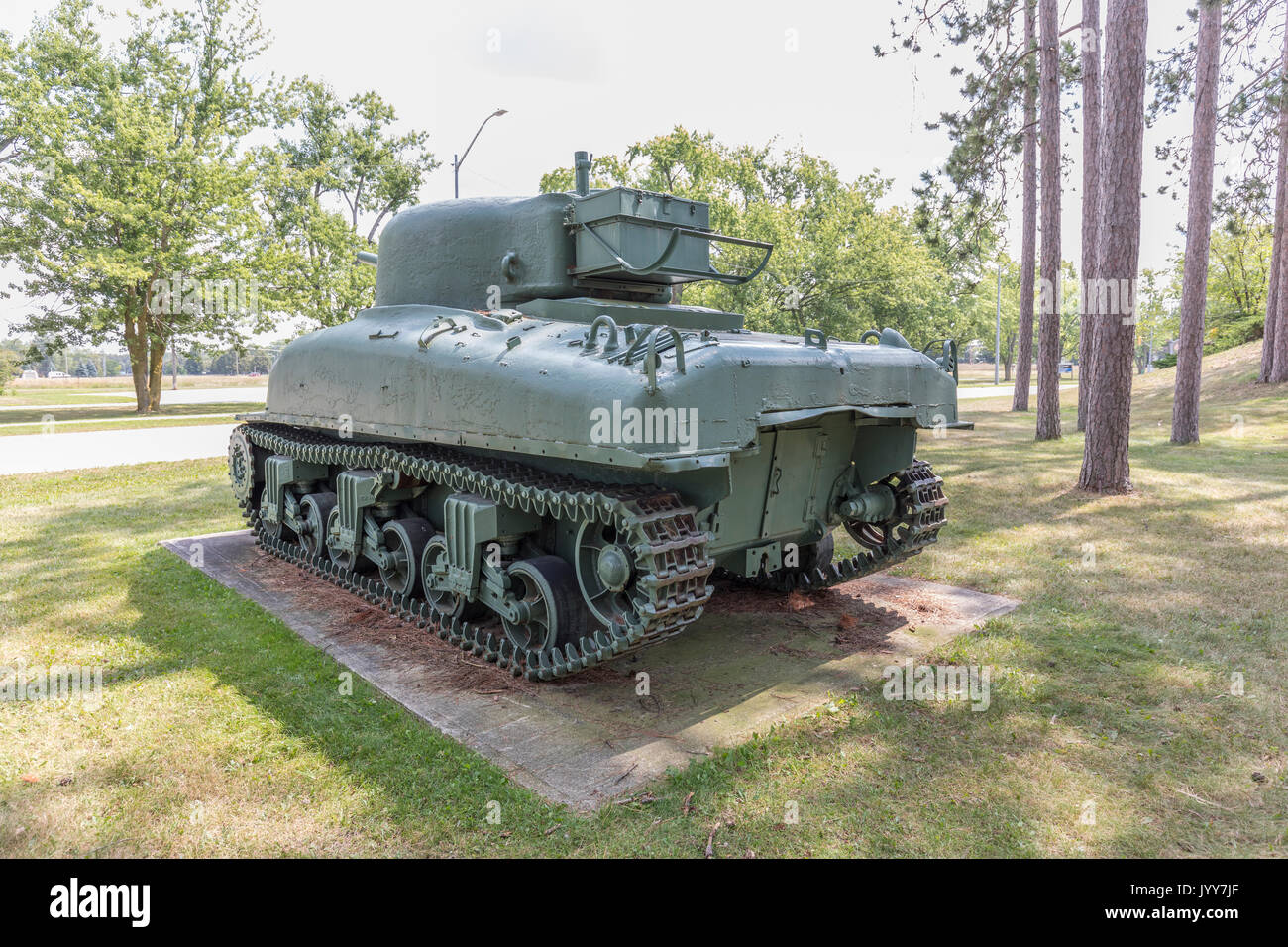 Canadian M4A1 Grizzly Tank Stock Photo - Alamy