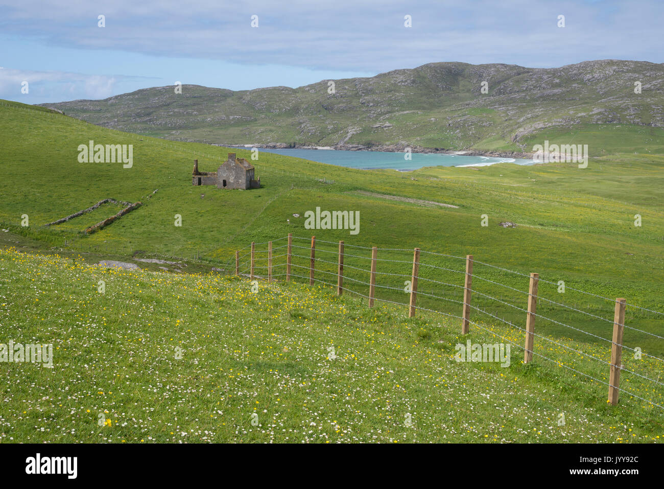 Vatersay Machair & beach Outer Hebrides Stock Photo - Alamy