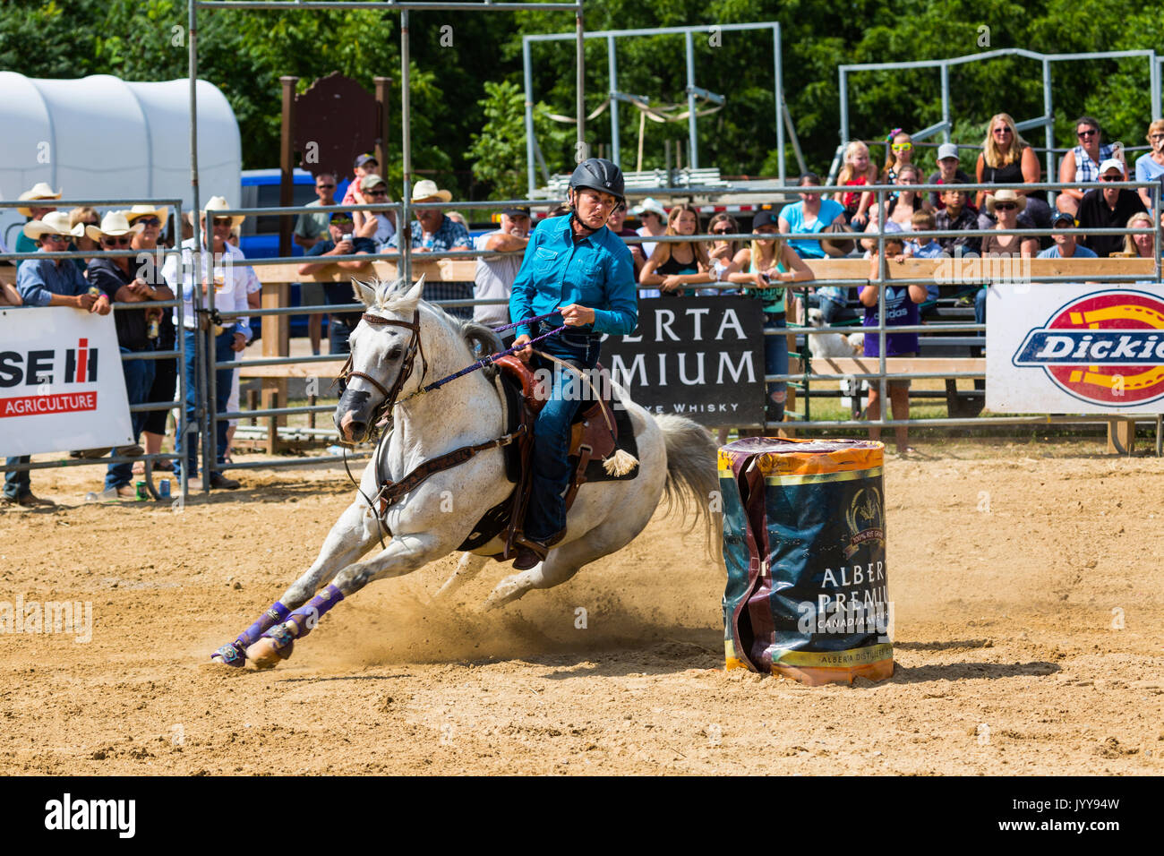 Exeter RAM Rodeo Exeter Ontario Canada Aug 2017. Barrel Racing Stock ...