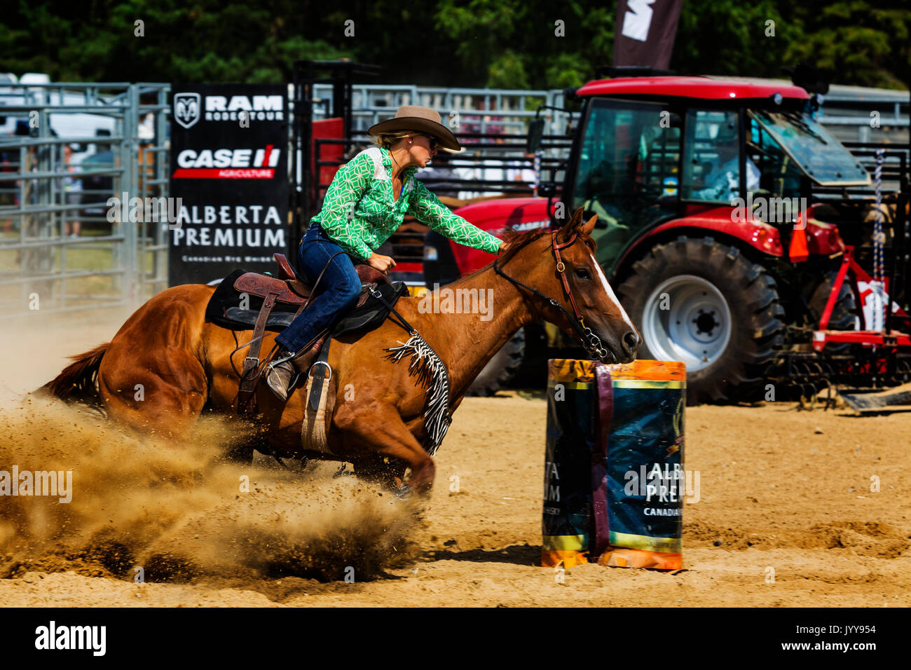 Exeter RAM Rodeo Exeter Ontario Canada Aug 2017. Barrel Racing Stock ...