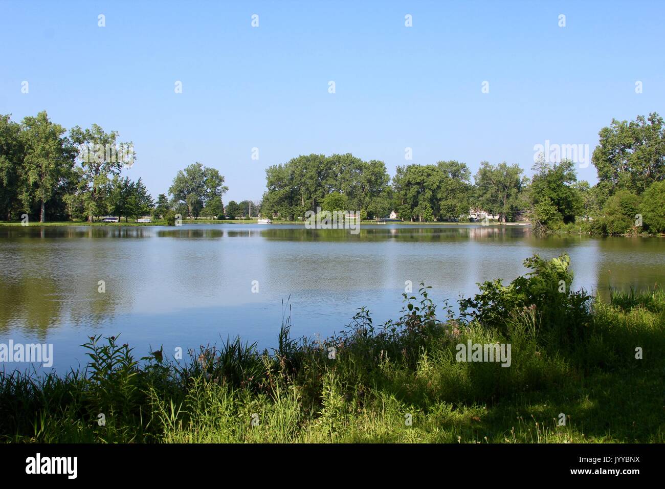 The countryside of the state of Indiana and the city park in Cincinnati ...