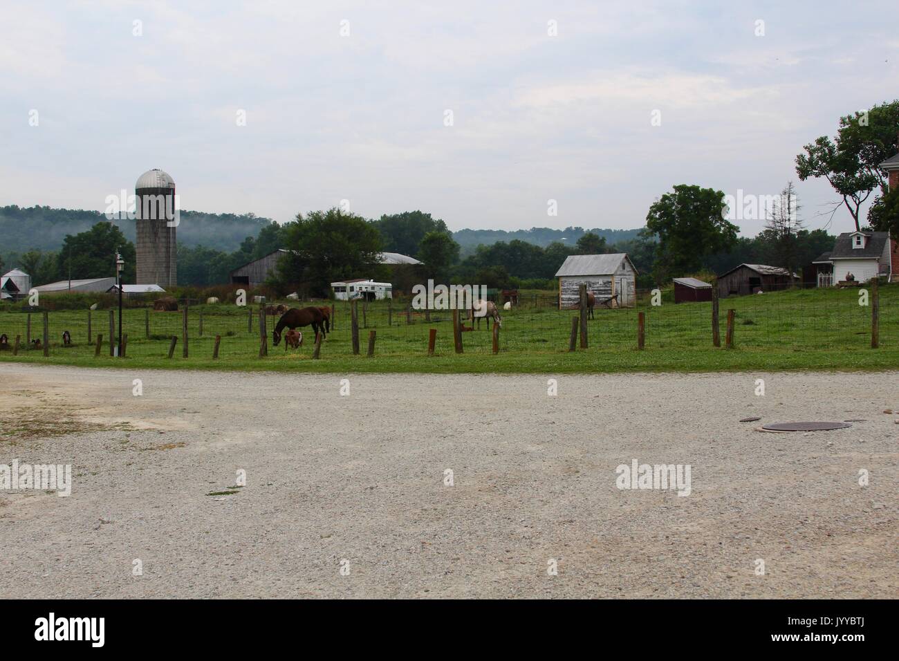 The countryside of the state of Indiana and the city park in Cincinnati ...