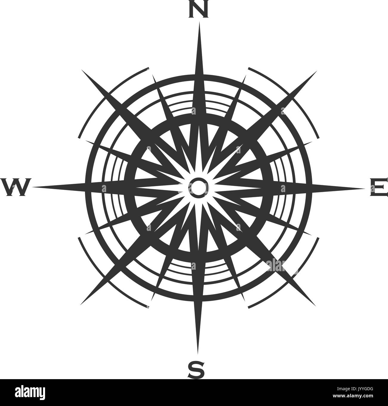 Compass Rose Vector Clip Art
