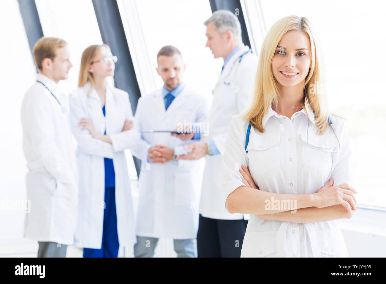 Happy successful medical team hi-res stock photography and images - Alamy
