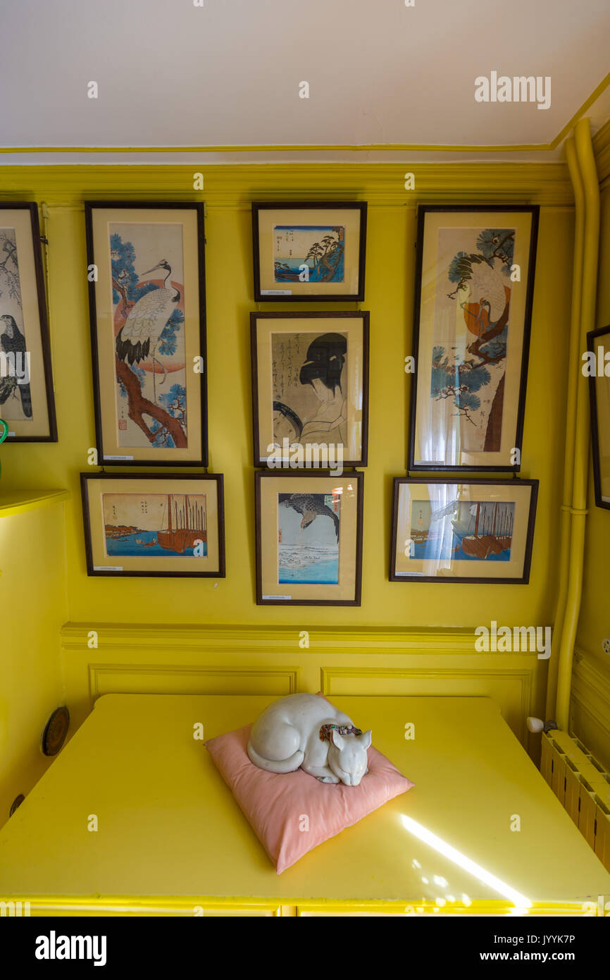 Interior of Claude Monet's home in Giverny, Normandy, France Stock ...