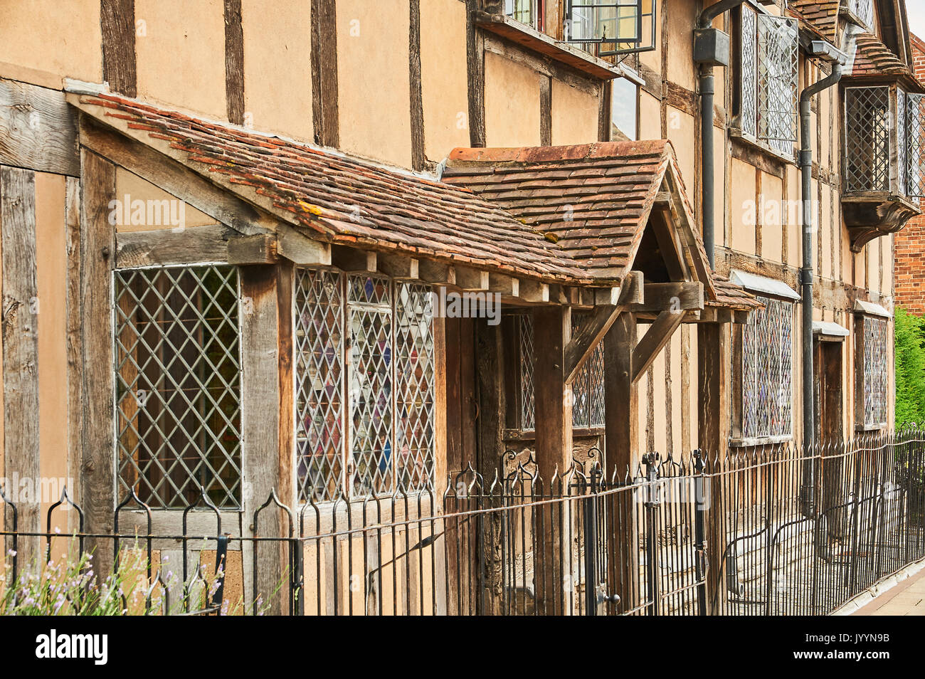 William Shakespeare's birthplace, a medieval half timbered building in ...