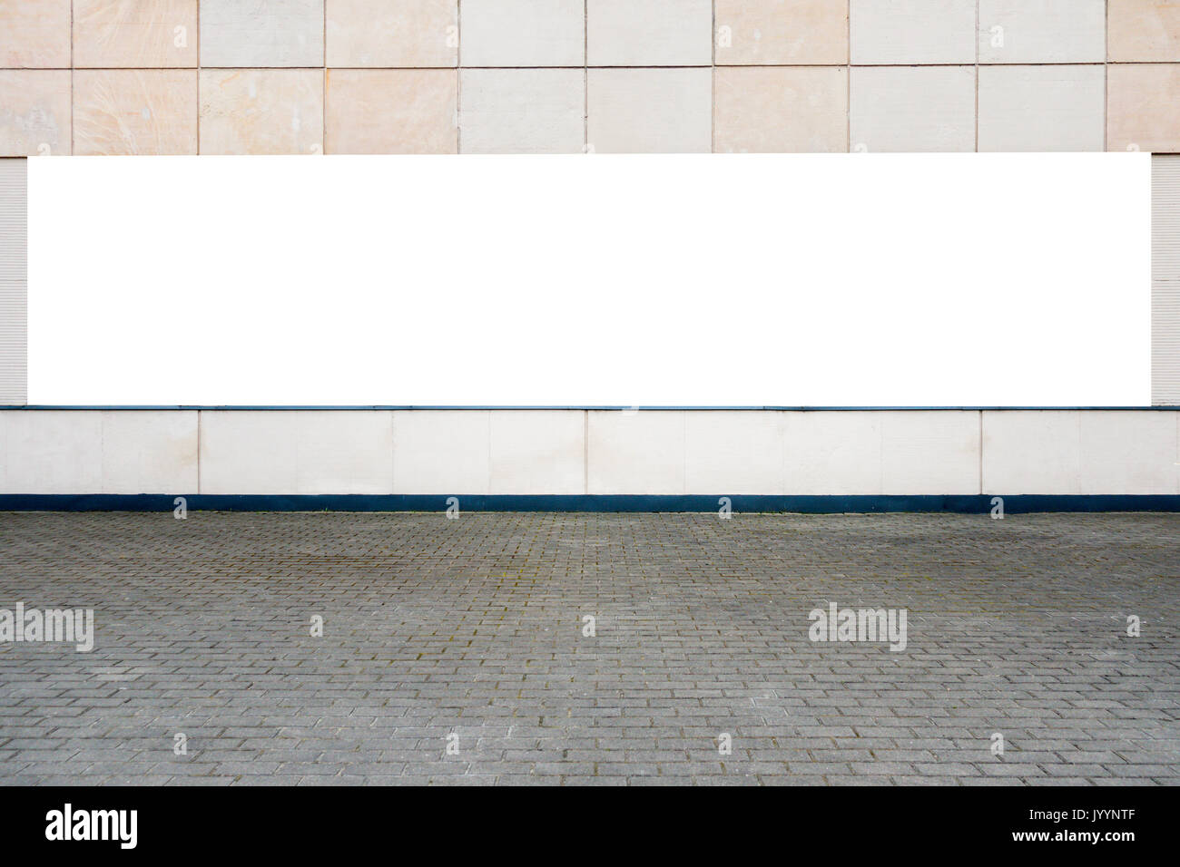 Mock up of store blank showcase window in a city Stock Photo - Alamy
