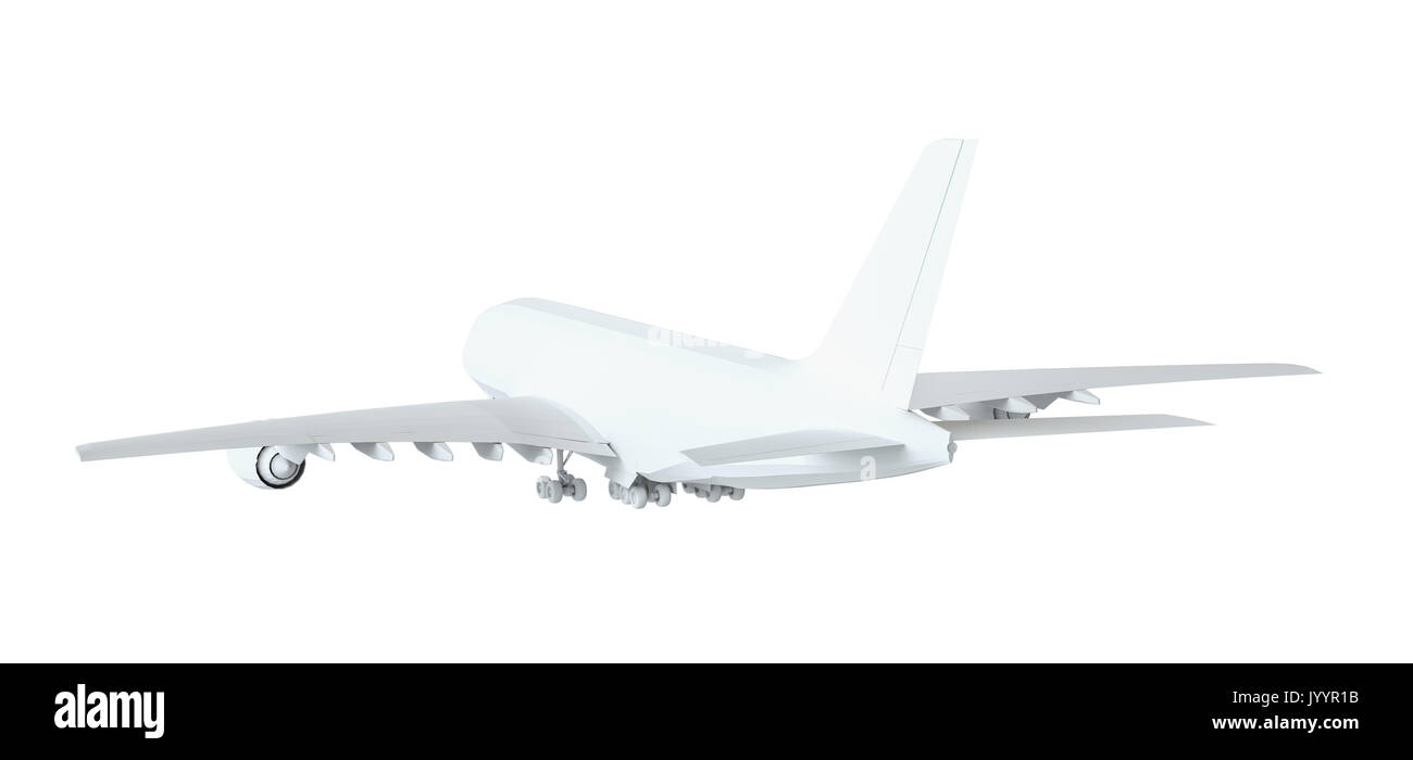 White airplane. Isolated Stock Photo - Alamy