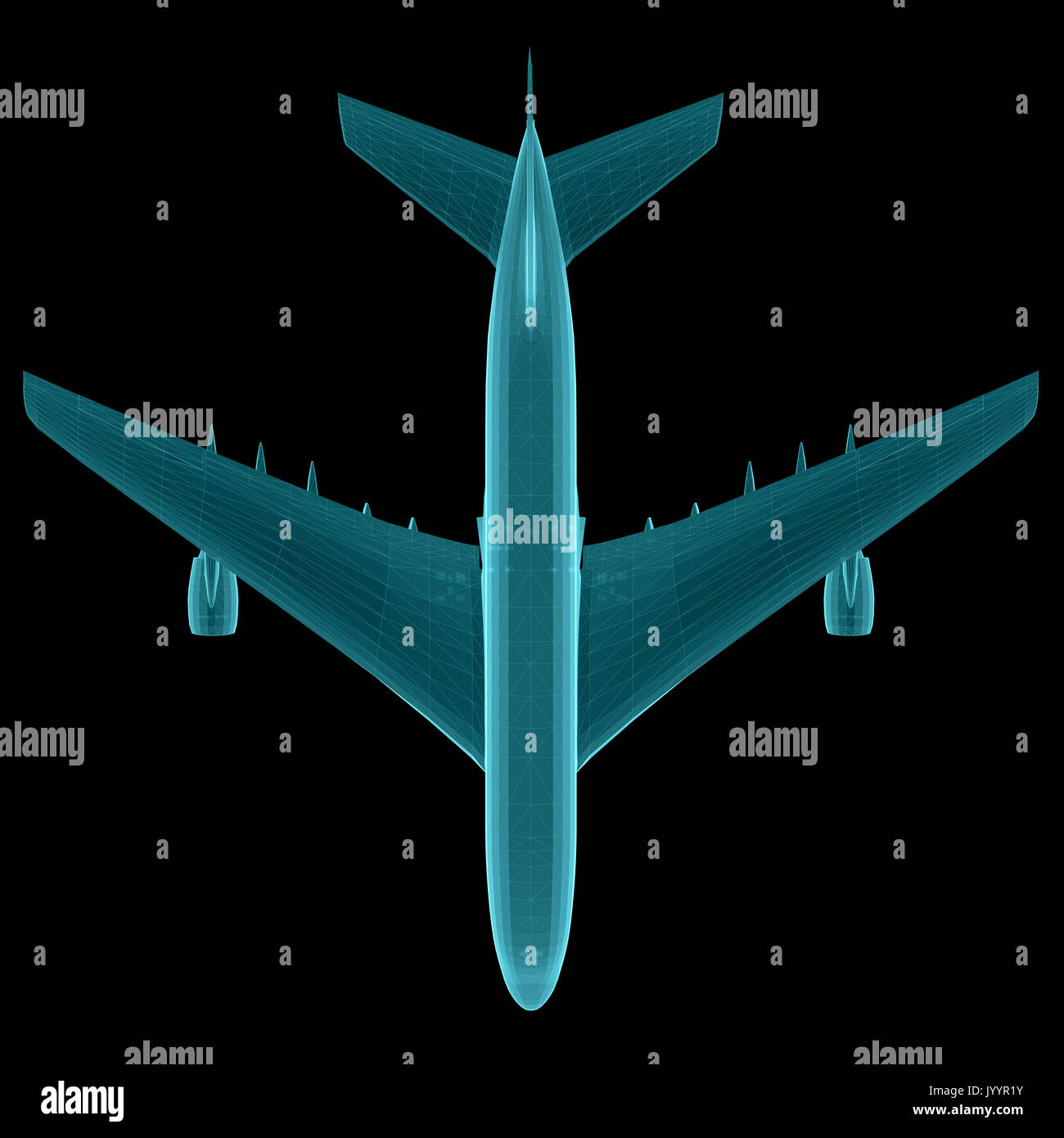 Airplane. Xray image Stock Photo - Alamy