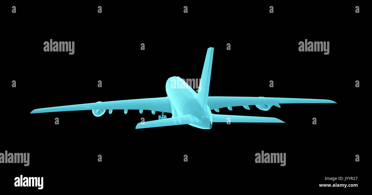 Airplane. Xray image Stock Photo - Alamy