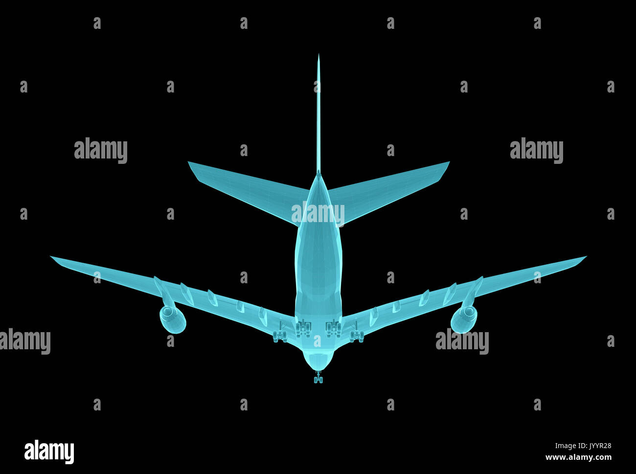 Airplane. Xray image Stock Photo - Alamy