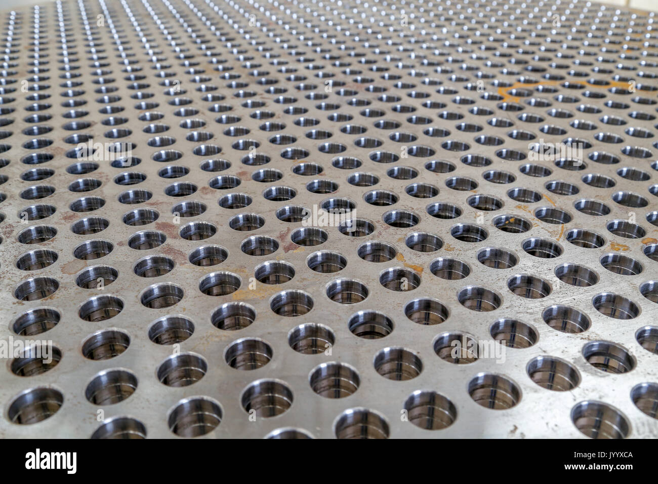 Perforated steel sheet Stock Photo - Alamy