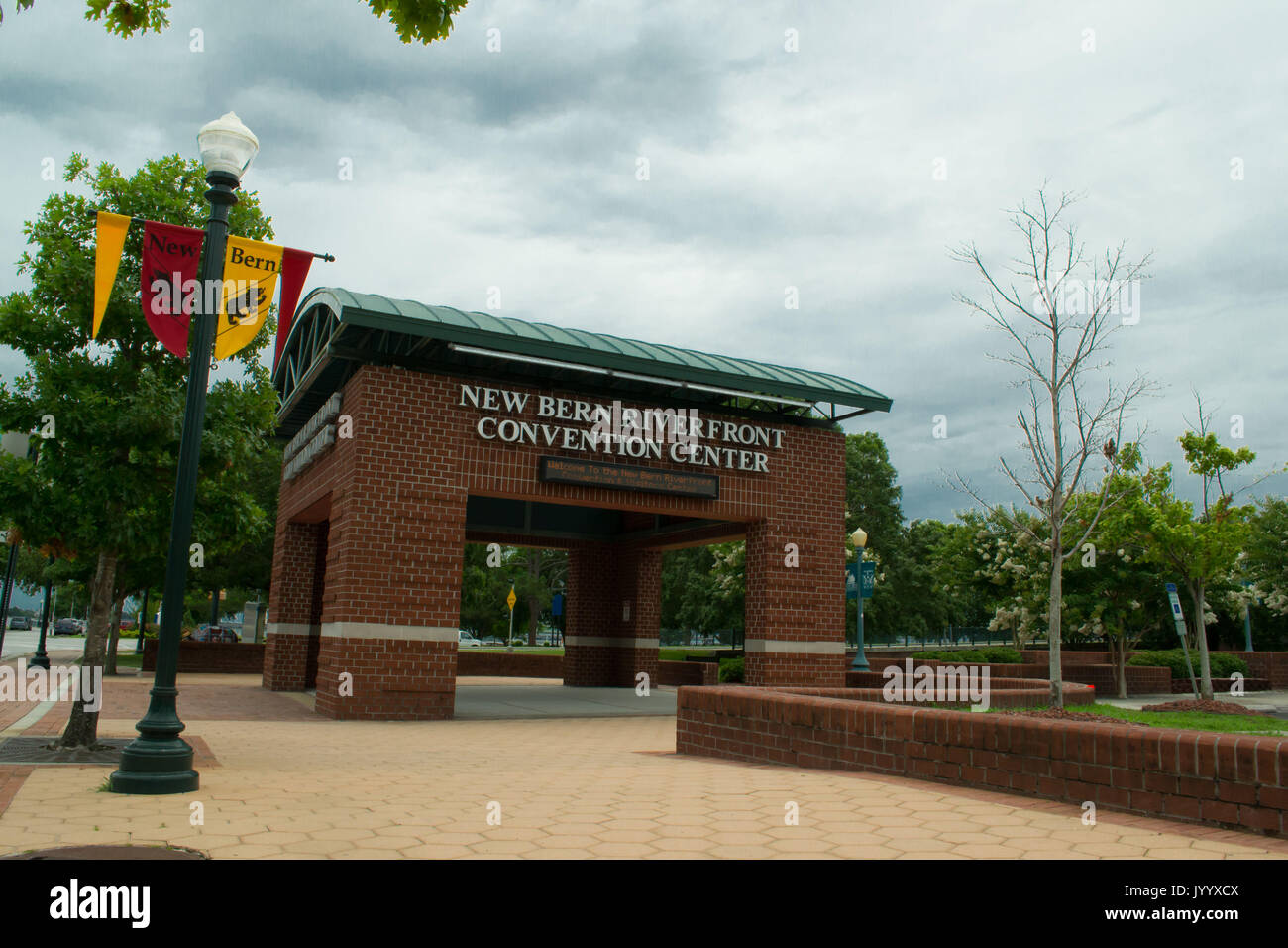 Historic Downtown New Bern North Carolina is surrounded by water, boats ...