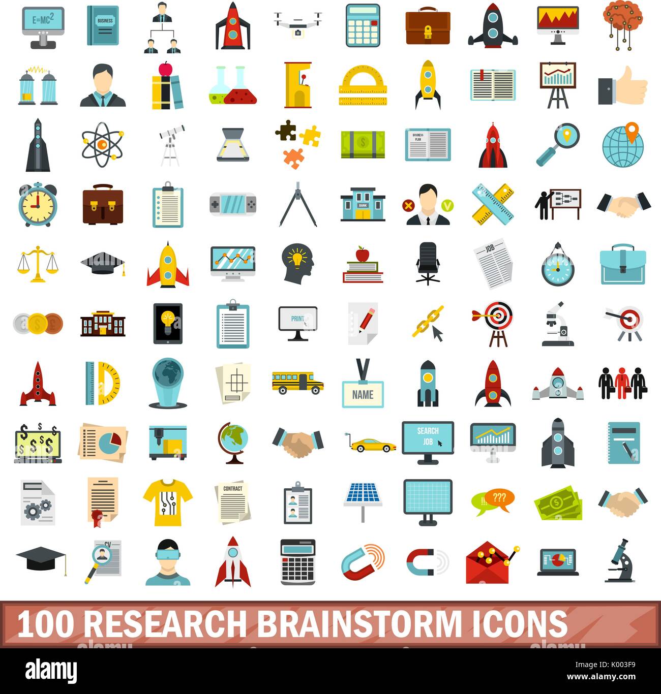 100 research brainstorm icons set, flat style Stock Vector Image & Art ... 100 research brainstorm icons set, flat style Stock Vector Image & Art ...