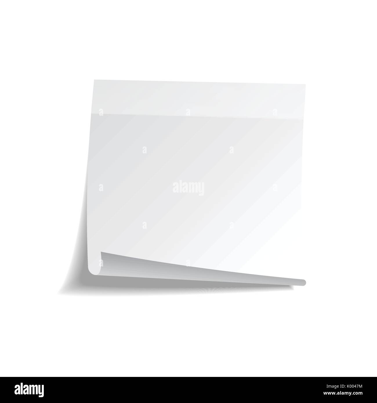 Sticky note with shadow isolated on transparent background. White paper ...