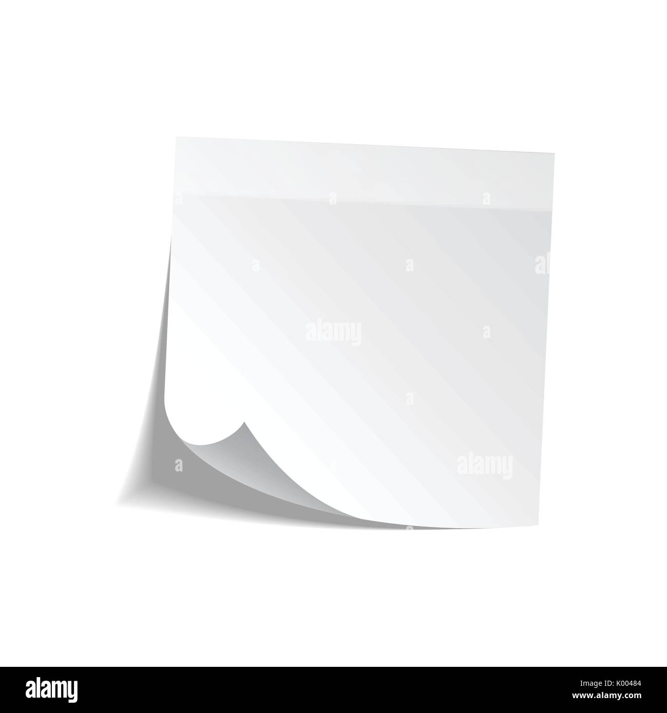 Sticky note with shadow isolated on transparent background. White paper ...