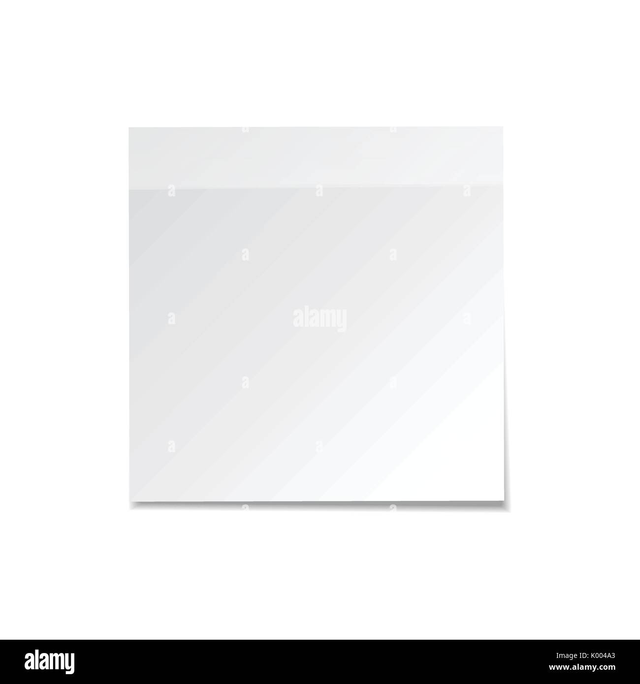 Sticky note with shadow isolated on transparent background. White paper ...