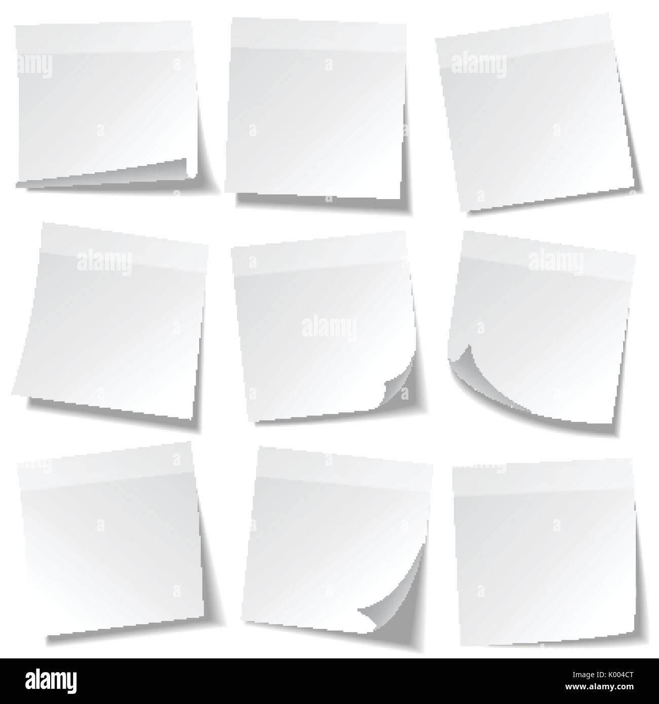 Sticky note with shadow isolated on transparent background. White paper ...